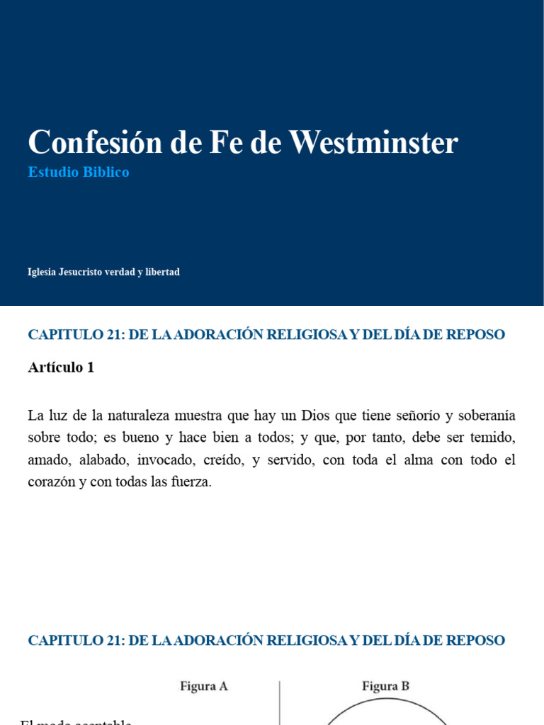 Confesión de Fe de Westminster: Estudio Biblico | PDF | Cristo (título ...