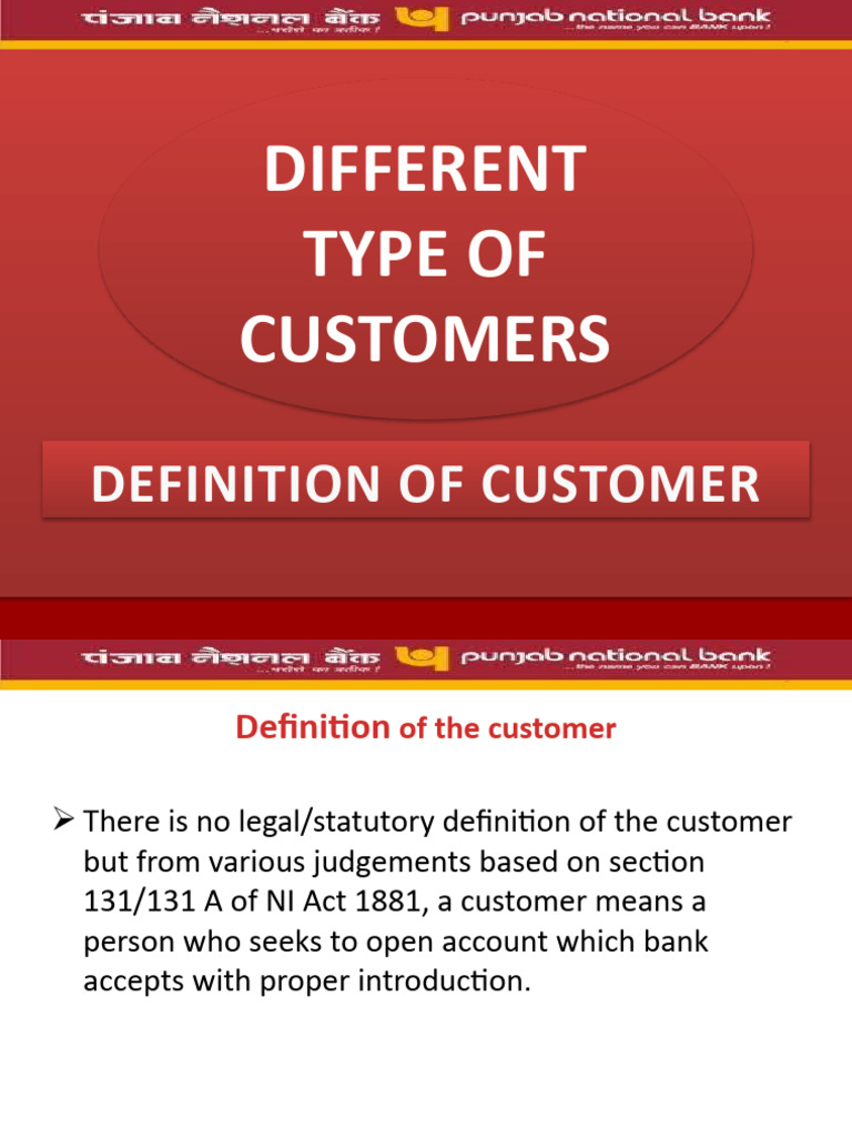 1.type of Customers - DEFINITION | PDF | Banks | Partnership