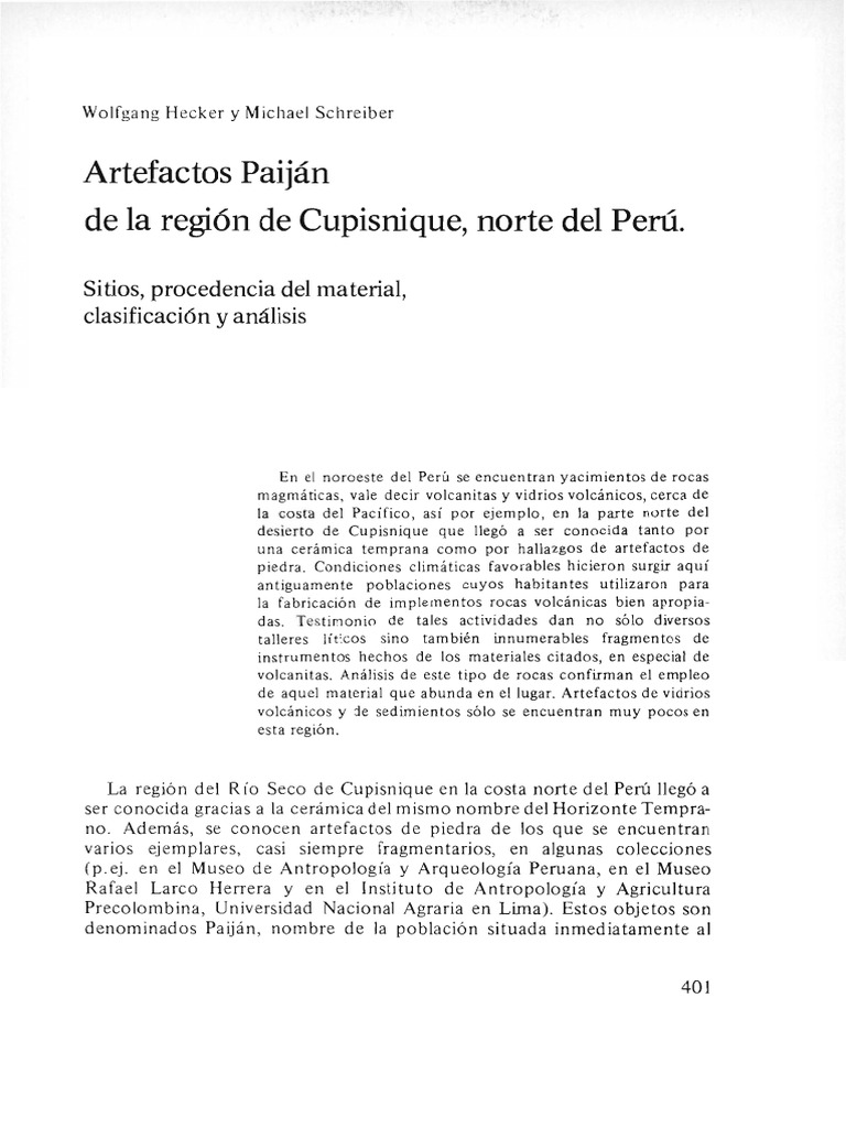 S5-Artefactos Paiján | PDF | Roca (geología) | Minerales