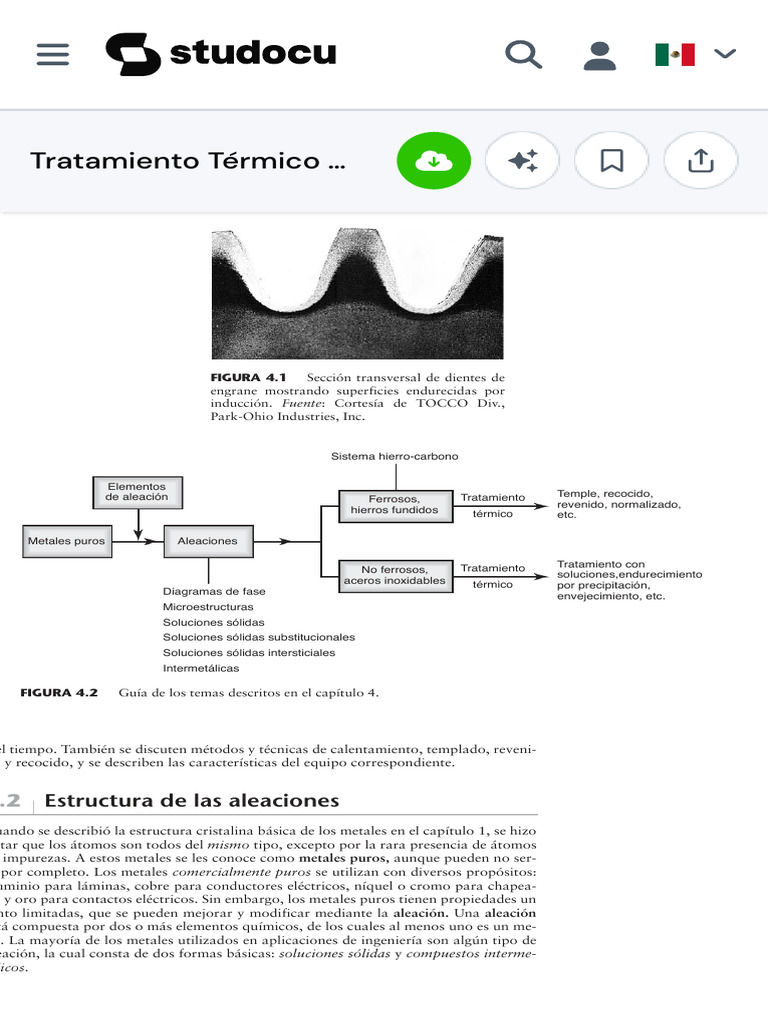 Tratamiento Térmico Capitulo 4 - Procesos de Manufactura - Aleaciones Metálicas Estructura y ...