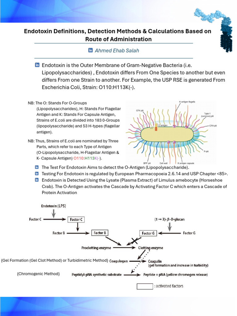 Endotoxin Testing and Calculation Methods | PDF | Lipopolysaccharide ...