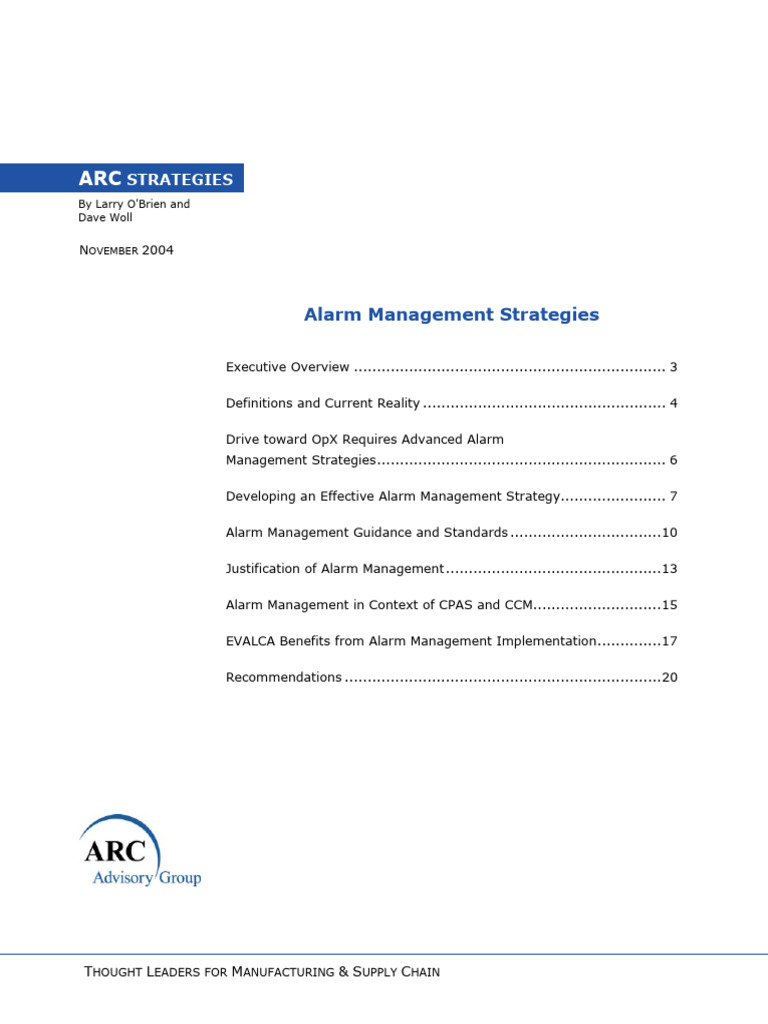 Alarm Management Strategies Yoko | PDF | Business