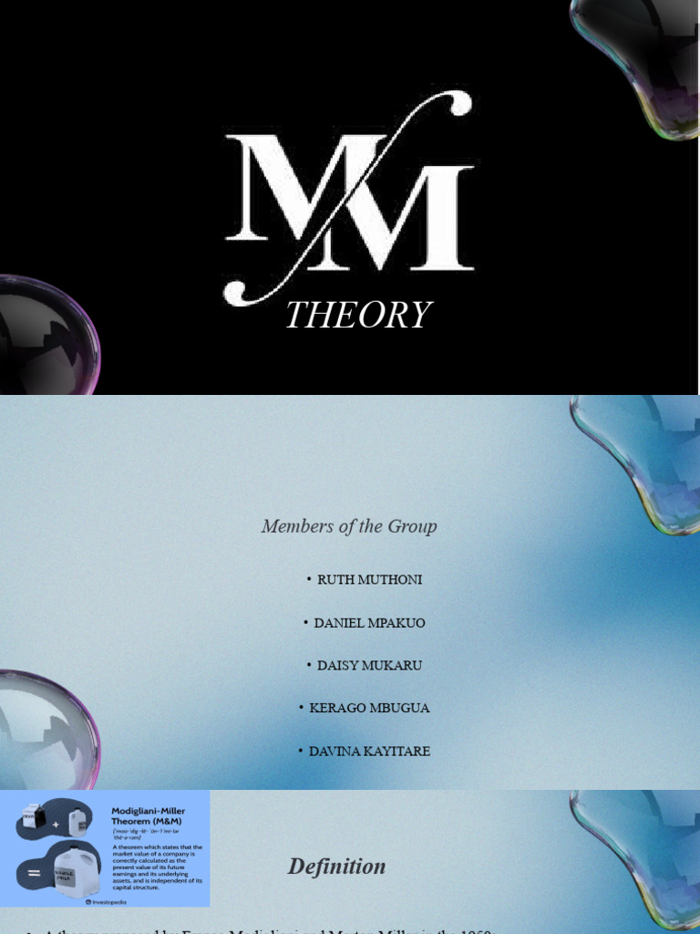 MM Theory | PDF | Derivative (Finance) | Capital Structure