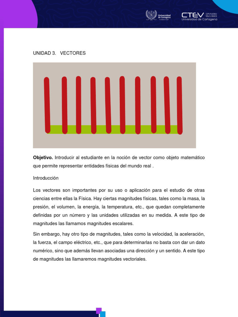 Modulo - Unidad 3 Vectores | PDF | Vector Euclidiano | Geometría euclidiana