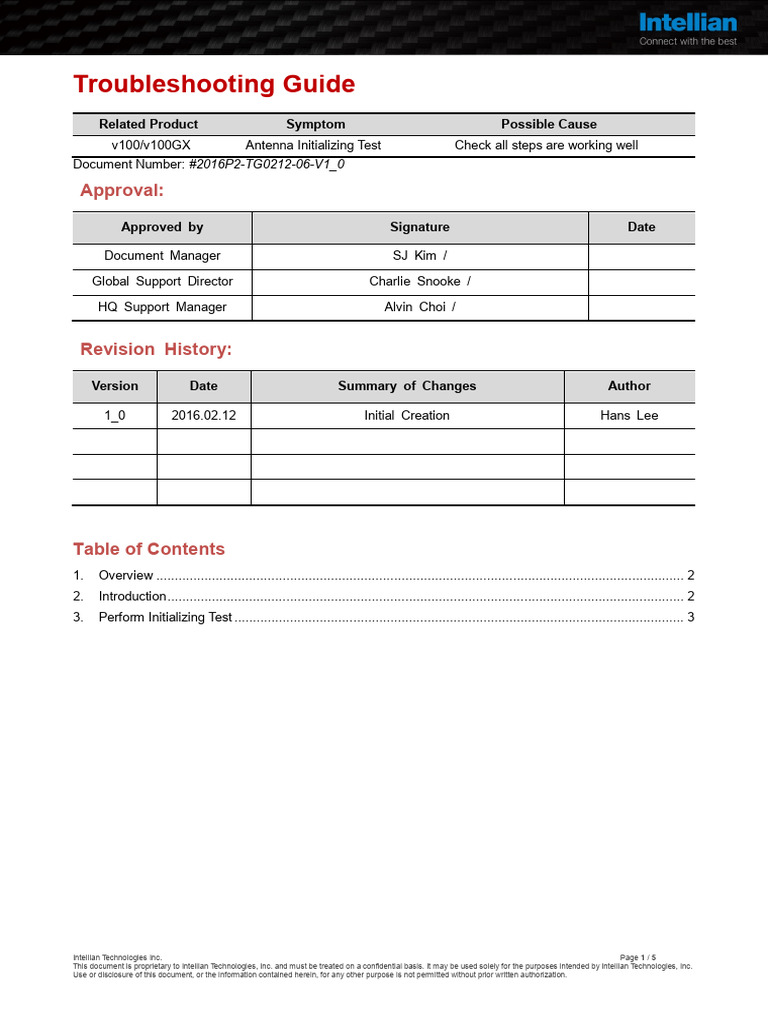 v100 - Initialization Check - Troubleshooting Guide - 1.0 | PDF | Technology & Engineering
