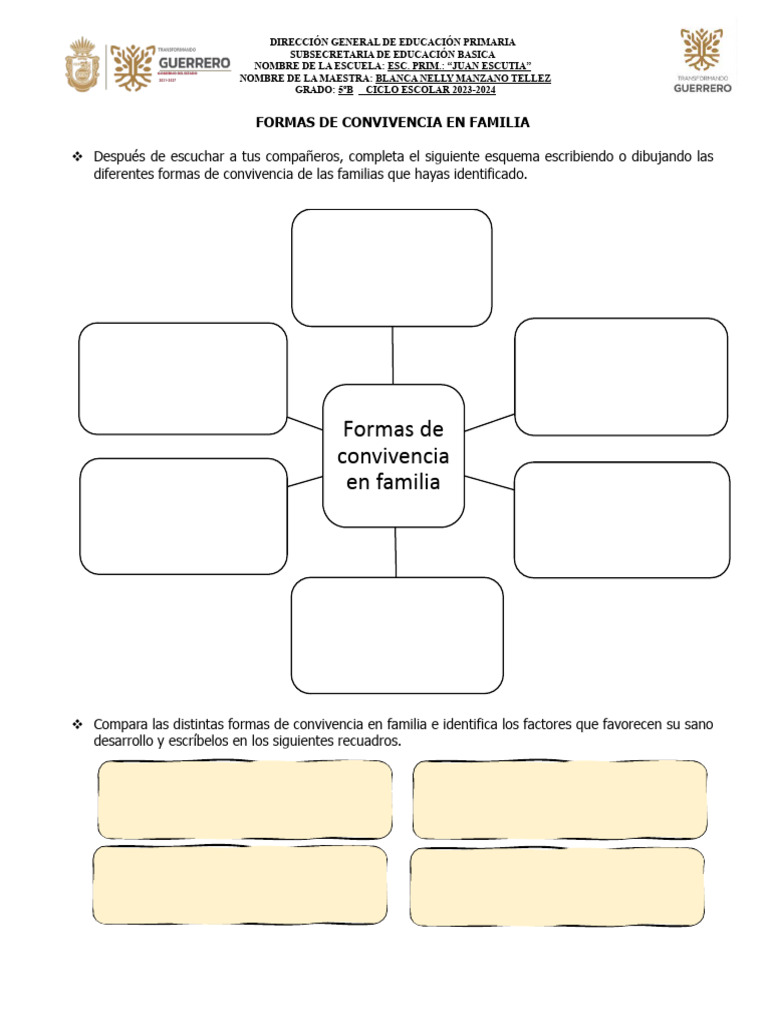 5to Grado Septiembre - 04 Me Reconozco A Través de Mi Familia (2023 ...