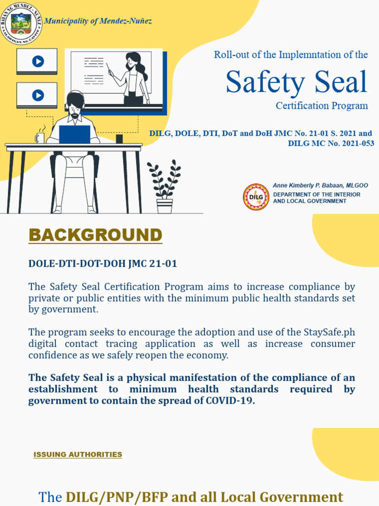Safety Seal For Barangay | PDF | Pandemic