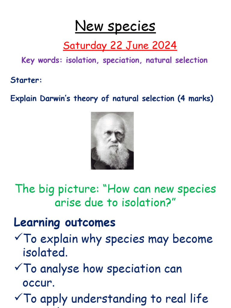 New Species | PDF | Natural Selection | Species