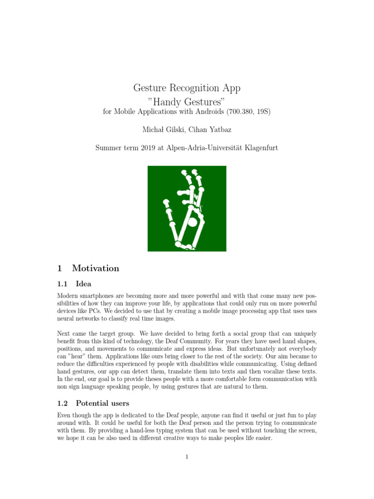 Hand Gesture App | PDF | Mobile App | Application Software Hand Gesture App | PDF | Mobile App | Application Software