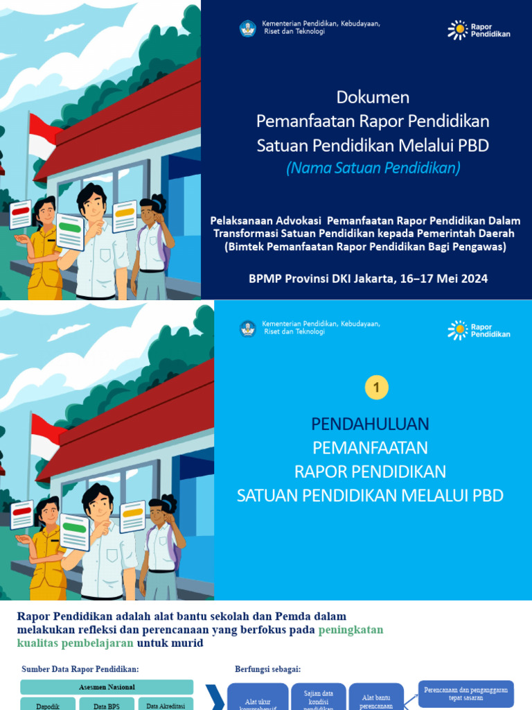 LK - Dokumen Pemanfaatan Rapor Pendidikan Satuan Pendidikan Melalui PBD | PDF