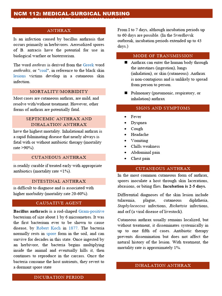 Anthrax | PDF | Anthrax | Microbiology
