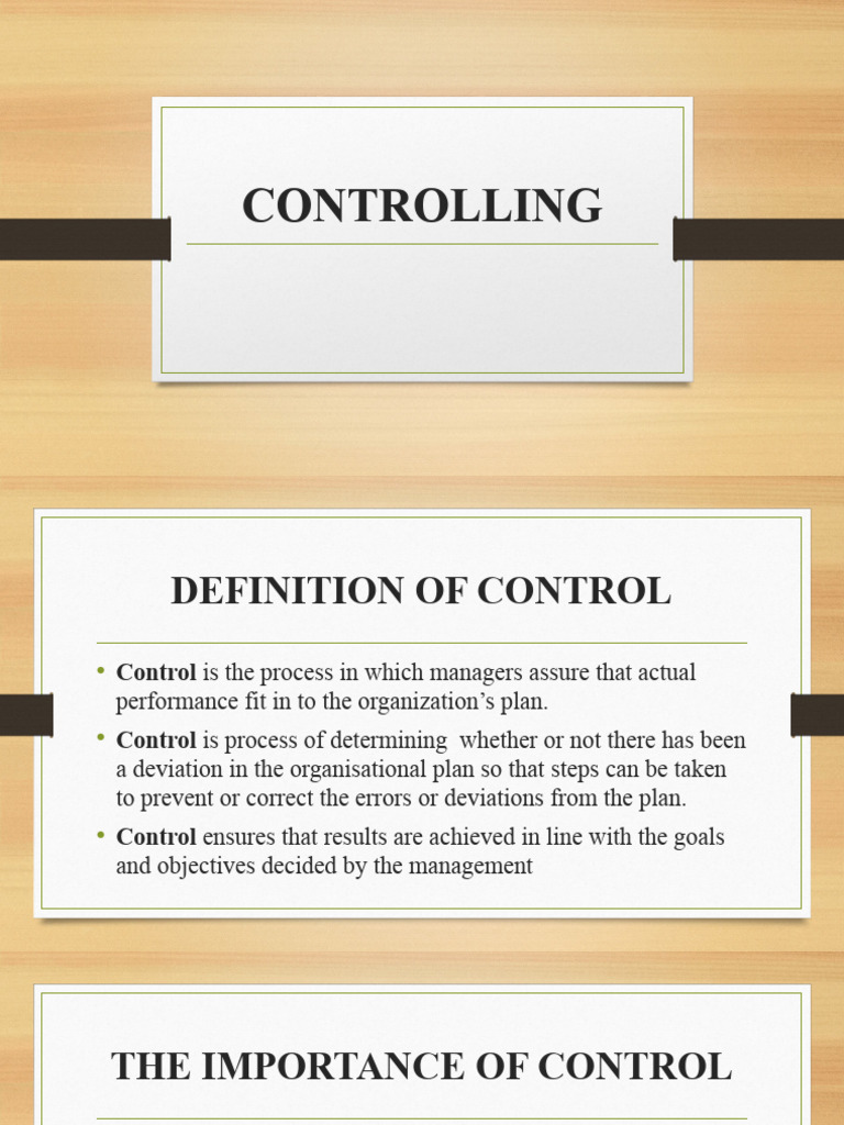 Controlling Notes | PDF | Internal Control | Audit