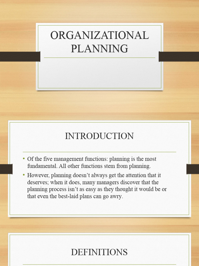 Planning Notes | PDF | Goal | Strategic Planning