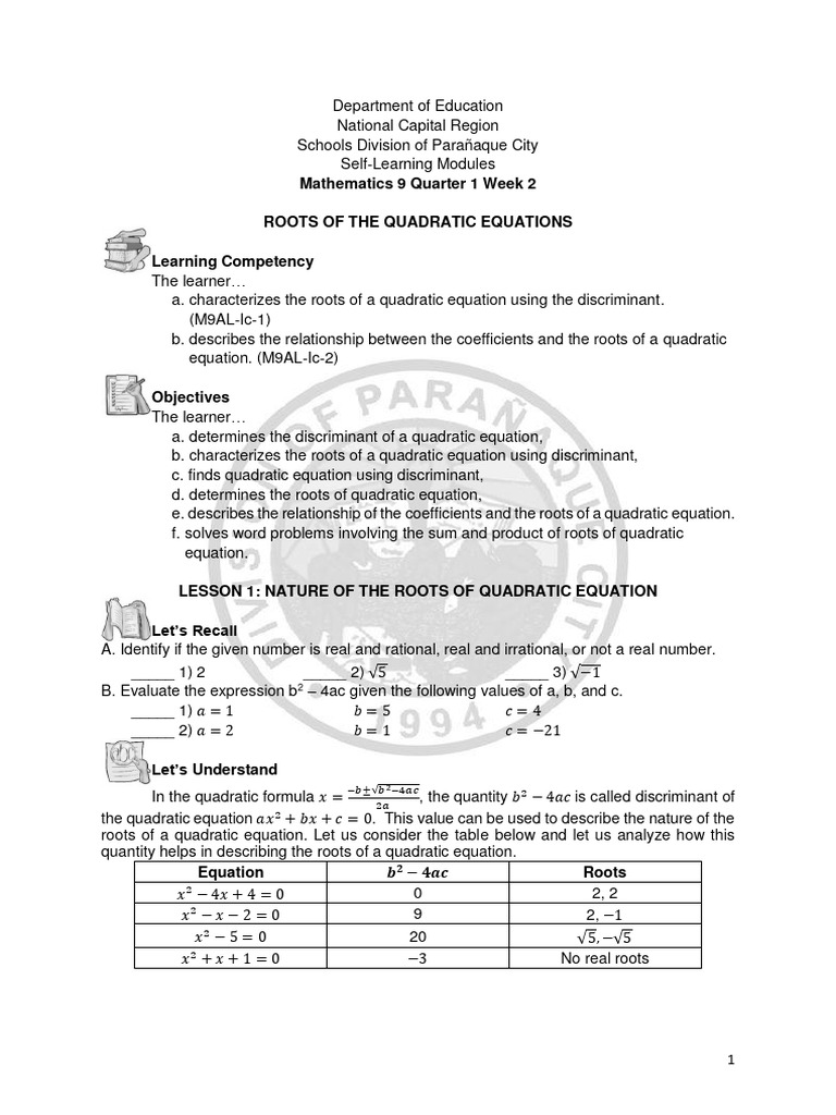 Understanding Quadratic Roots | PDF | Quadratic Equation | Equations