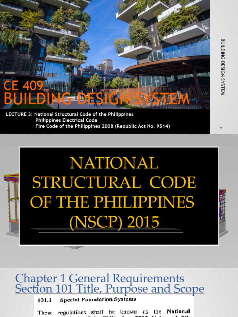 Lecture 3 - NSCP, Pec, Fire Code | PDF | Fire Safety | Firefighting