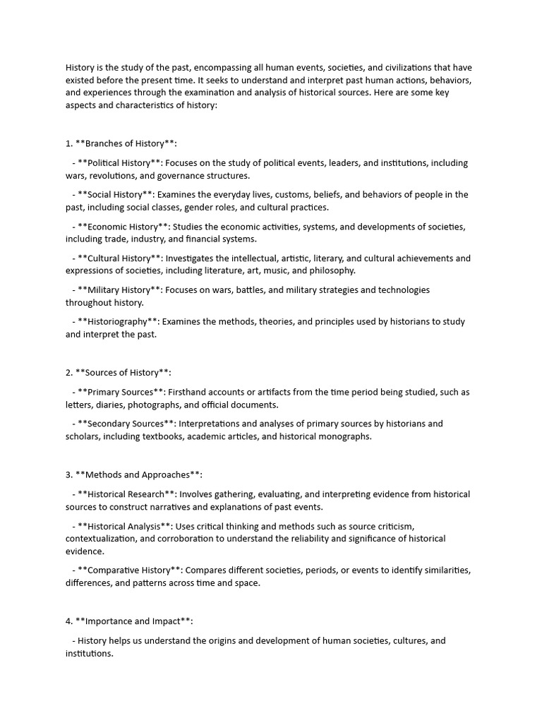 Understanding the Study of History | PDF | Historian | Liberal Arts ...