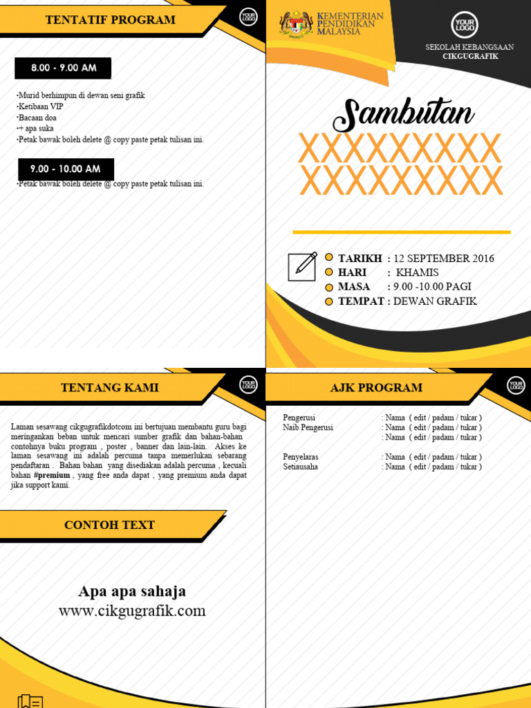1 - Template Buku Program CG | PDF