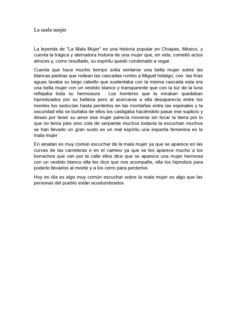 La Mala Mujer | PDF