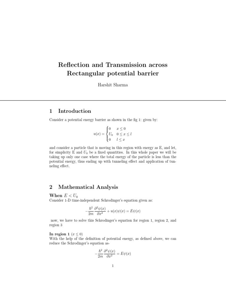 Assignment | PDF | Quantum Tunnelling | Scientific Theories Assignment | PDF | Quantum Tunnelling | Scientific Theories
