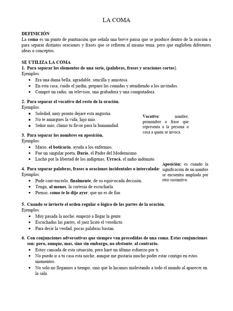 La Coma | PDF | Lingüística