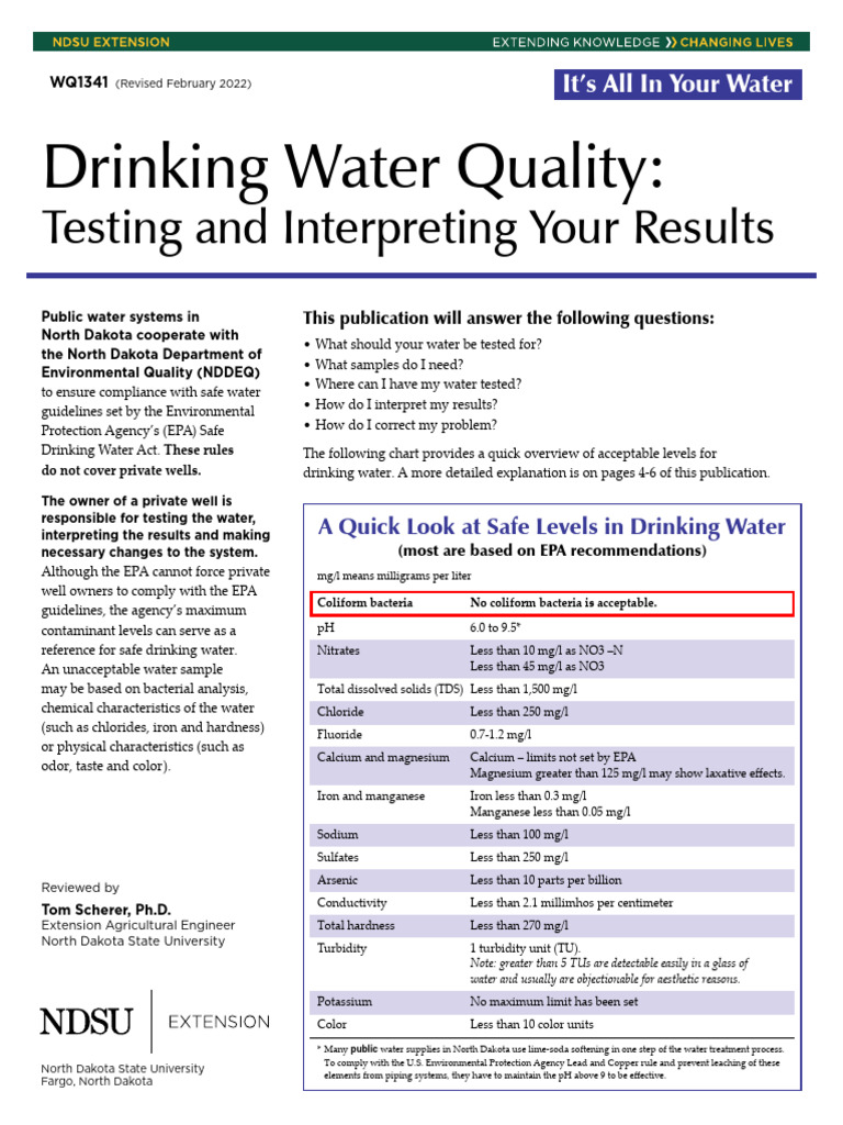 Water Test Sample | Download Free PDF | Magnesium | Water