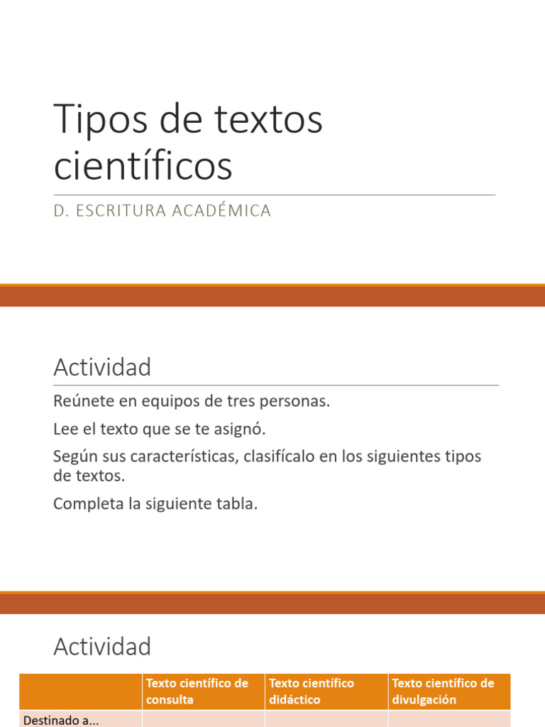 Tipos de textos científicos | PDF