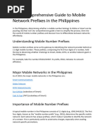 List of Mobile Network Prefixes in The Philippines | PDF | Computers ...
