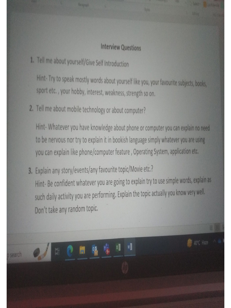 Interview Format | PDF