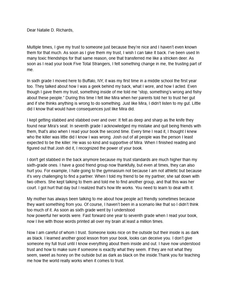 Letter to Author | PDF