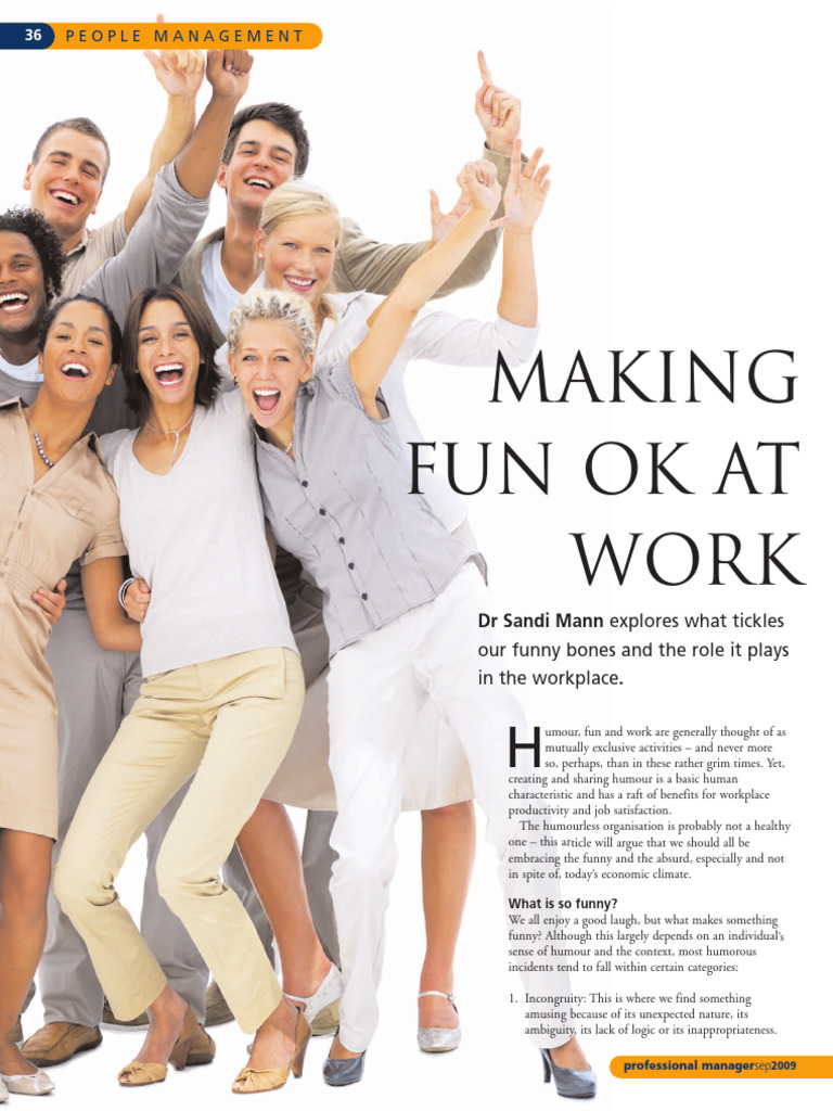 Making Fun OK Sept09 | PDF | Humour | Laughter