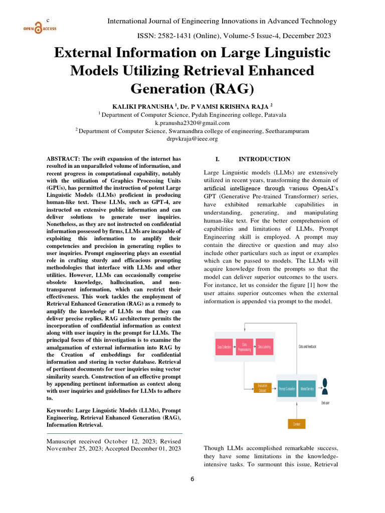 External Information On Large Linguistic Models Utilizing Retrieval Enhanced Generation (RAG ...