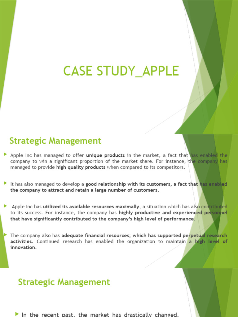 Apple Inc. Strategic Management Case Study | PDF | Apple Inc. | Private ...