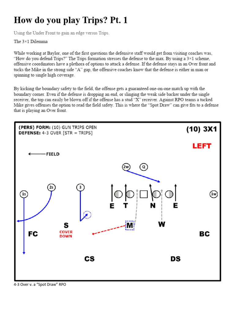 PT 03 MQ - How Do You Play Trips Pt. 1 | PDF | Gridiron Football | Team ...