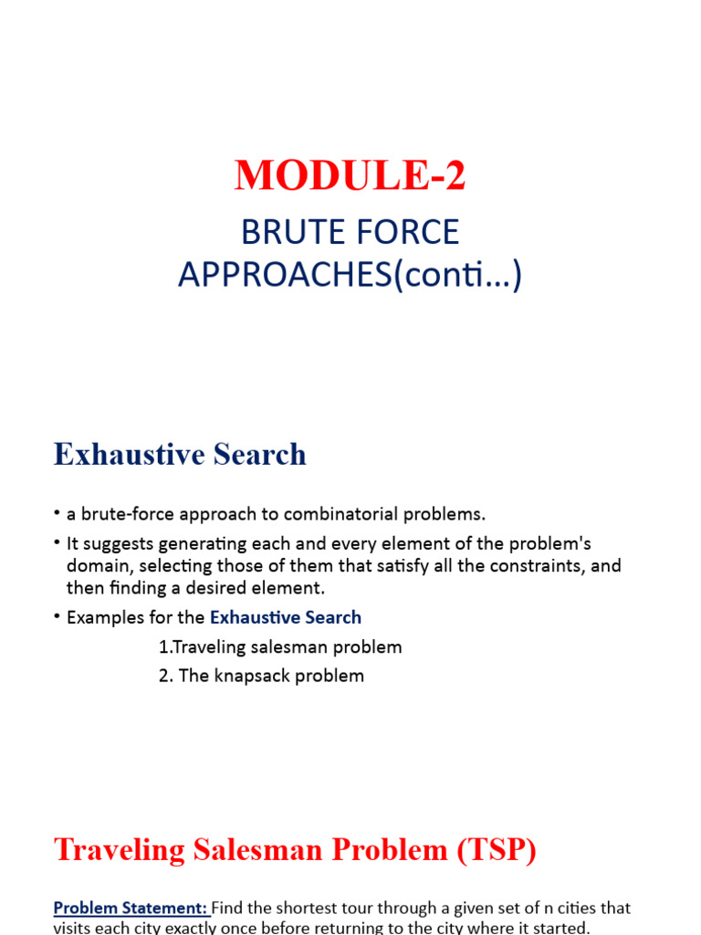 Module 2 | PDF | Applied Mathematics | Algorithms