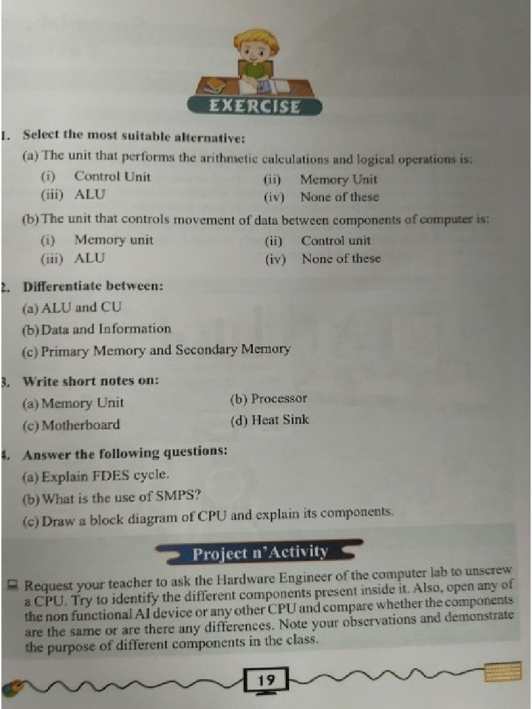 Exercise AI and CPU | PDF