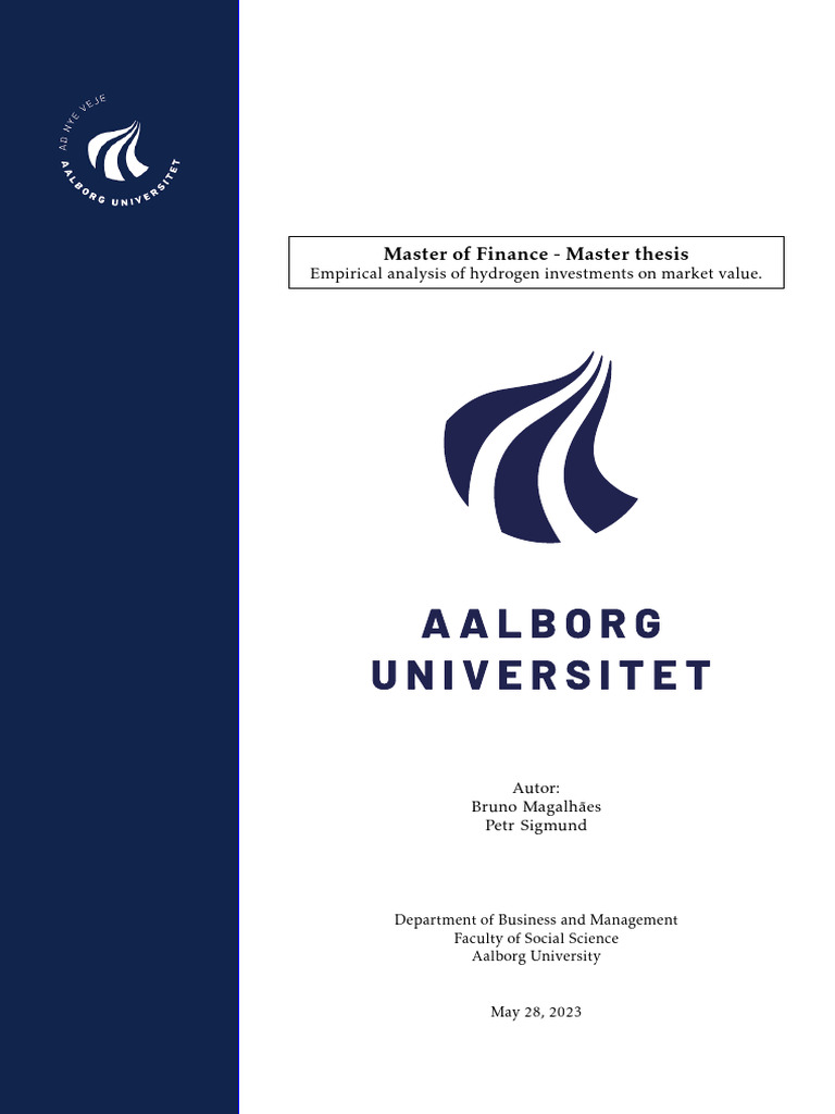 Empirical Analysis of Hydrogen Investments On Market Value | PDF ... Empirical Analysis of Hydrogen Investments On Market Value | PDF ...