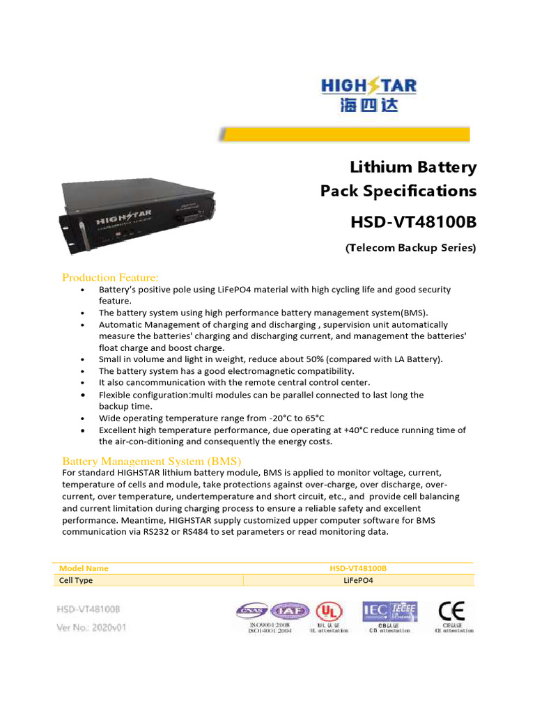 Brosur Batre Highstar 100ah | PDF | Lithium Ion Battery | Electricity