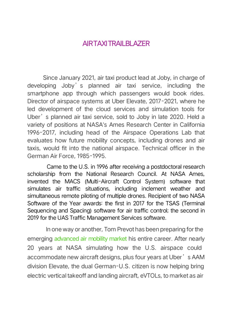 Air taxi | PDF | Aeronautics | Aircraft