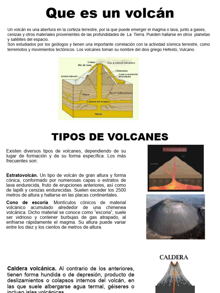 Clasificacion de Los Volcanes | Descargar gratis PDF | Volcán | Tipos ...
