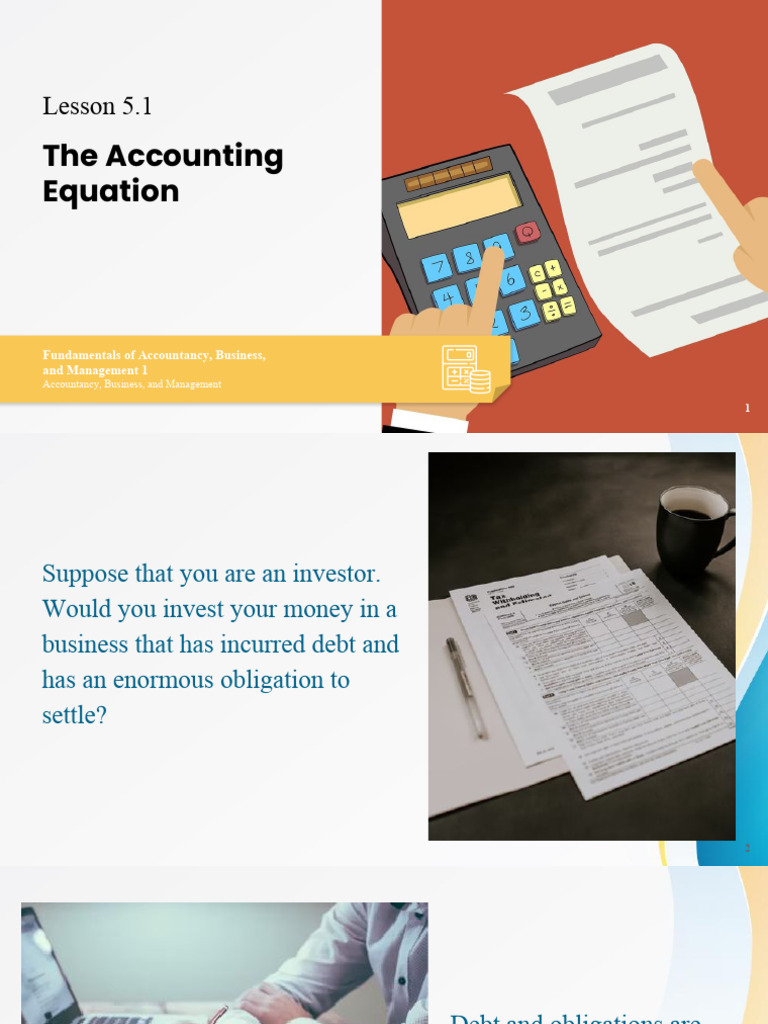 The Accounting Equation | PDF | Debits And Credits | Equity (Finance)