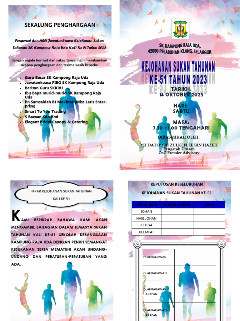 Buku Program Sukan 2023 | PDF