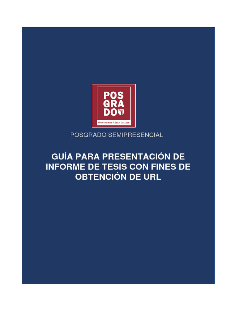 Guía para Informe de Tesis Semipresencial | PDF