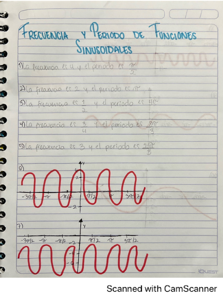 5.5 Frecuencia y Periodo de Funciones Si | PDF