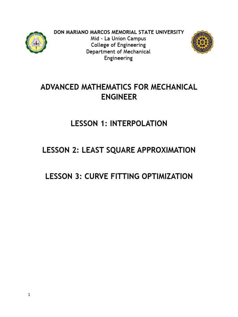 Module 5 Advance Math | PDF | Interpolation | Equations