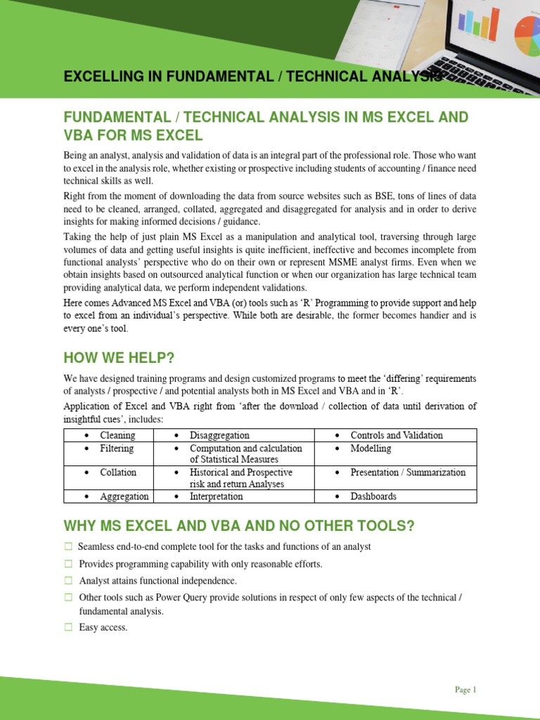 Tech Fundana XLVBA | PDF | Microsoft Excel | Technical Analysis