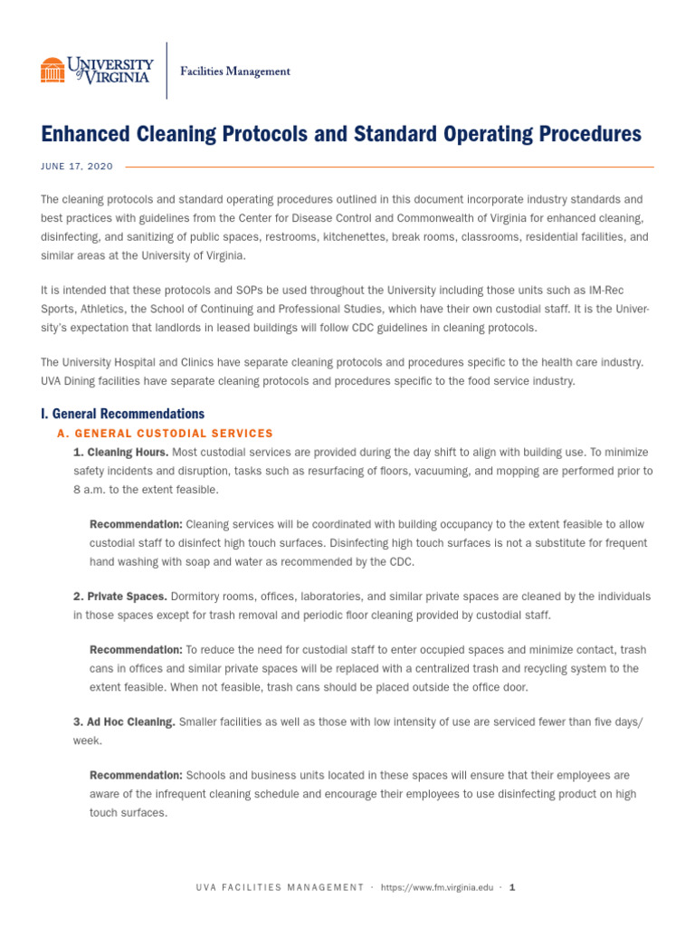 Enhanced Cleaning Protocols | PDF | Public Toilet