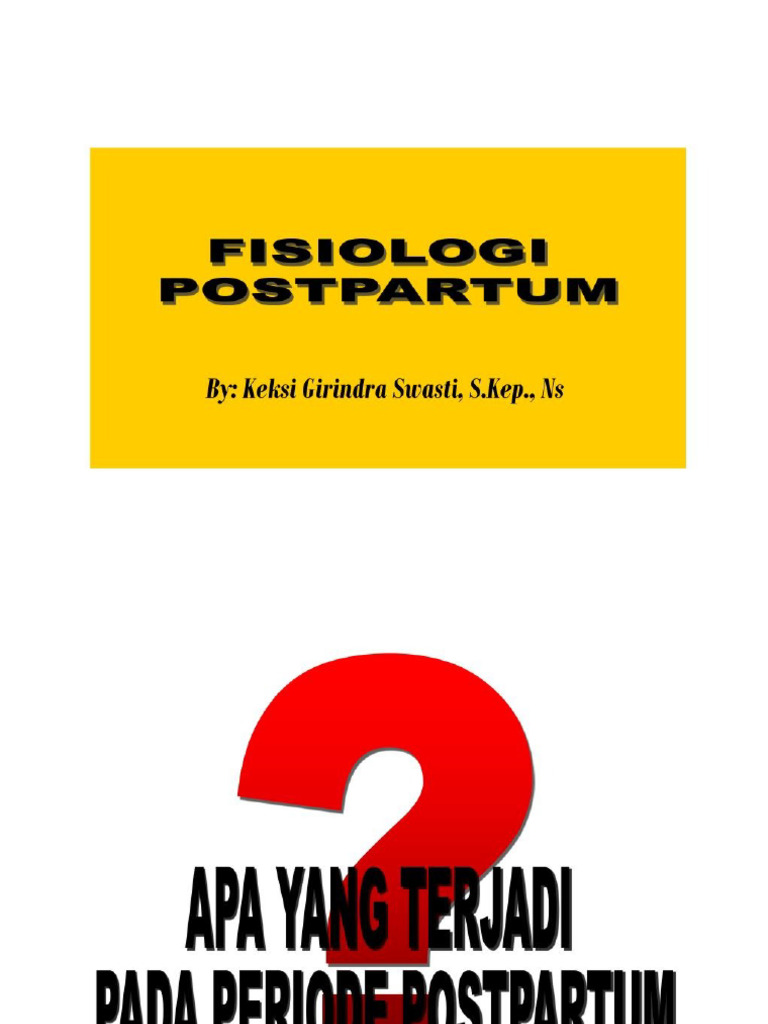 Fisiologi Post Partum | PDF