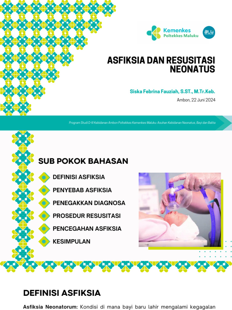 Penanganan Asfiksia Neonatus | PDF