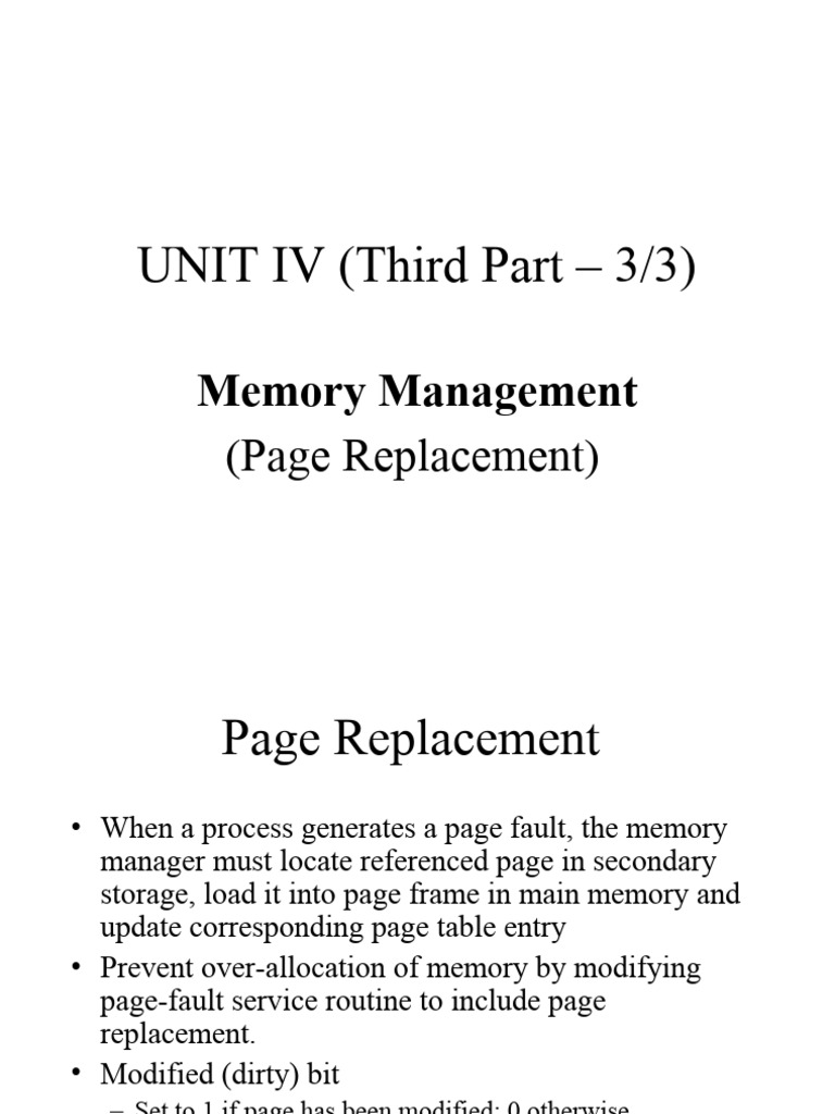 Unit 4 Part3 | PDF | Process (Computing) | Computer Memory Unit 4 Part3 | PDF | Process (Computing) | Computer Memory