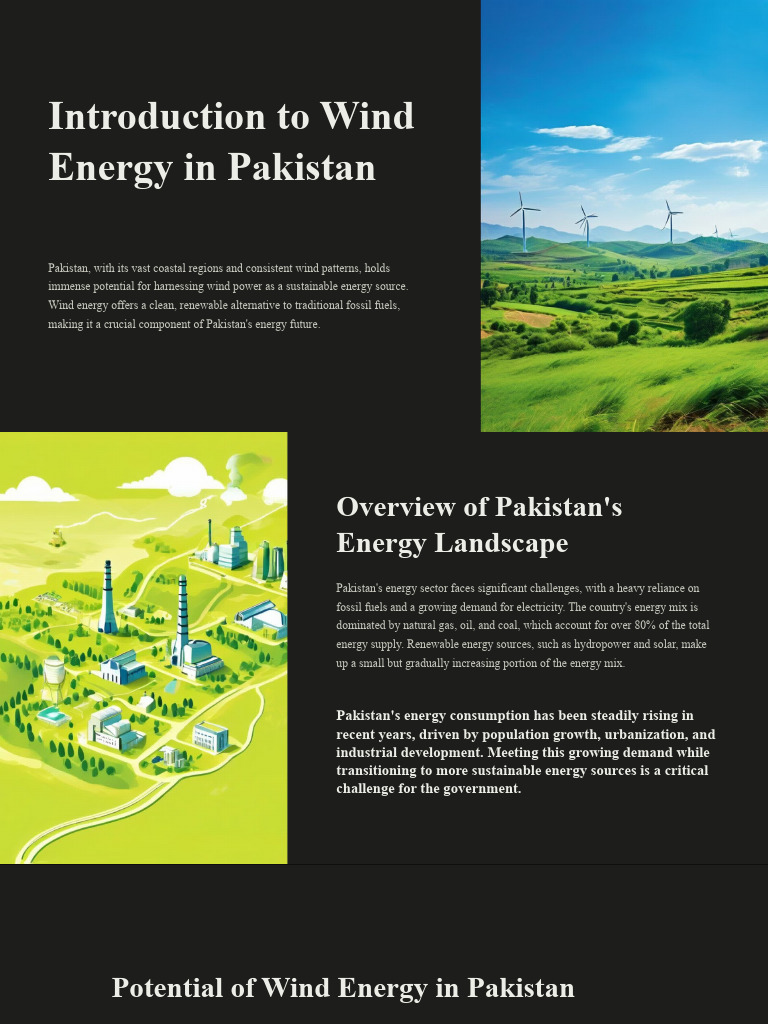 Introduction To Wind Energy in Pakistan | PDF | Wind Power | Renewable ...